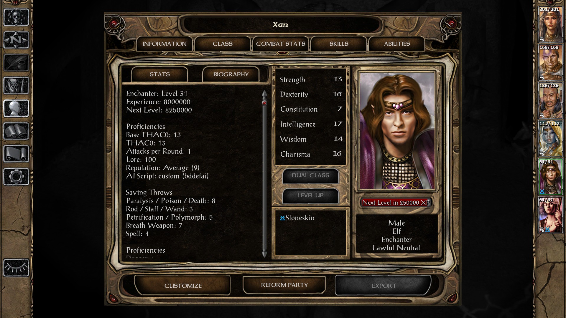 Xan (BG2/:EE) – Smoldering Mods Bar